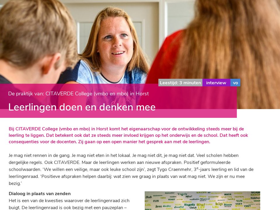 Wat is HGPD? - Pedagogisch optimisme in het primair en voortgezet onderwijs