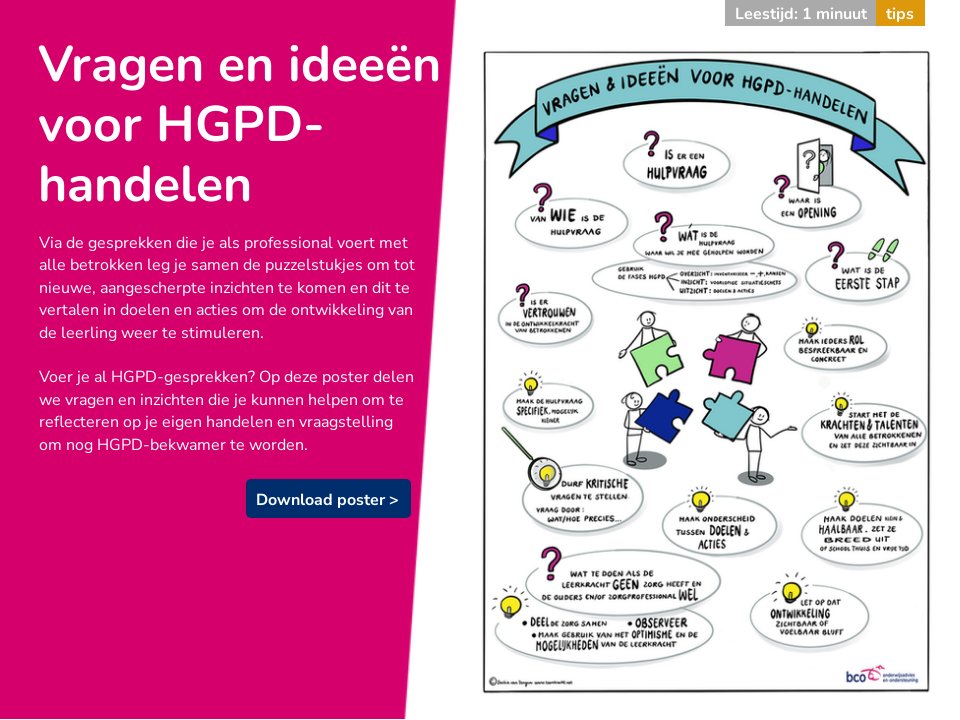Wat is HGPD? - Pedagogisch optimisme in het primair en voortgezet onderwijs